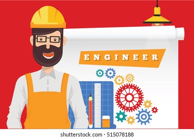 Engineer Concept Designclean Vector Stock Vector (Royalty Free ...