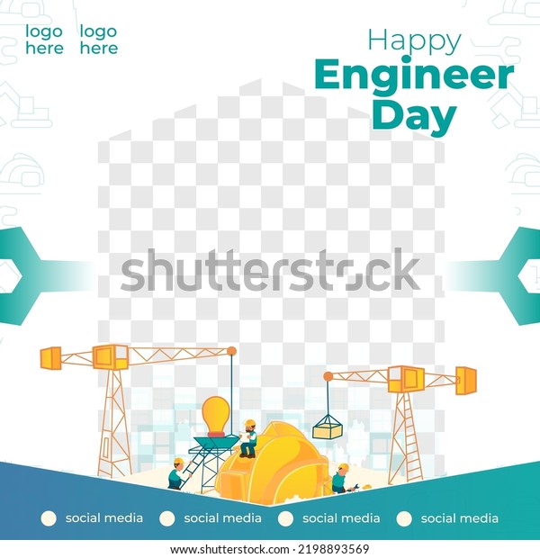 Engineer Day Greeting Card Design Stock Vector (Royalty Free ...