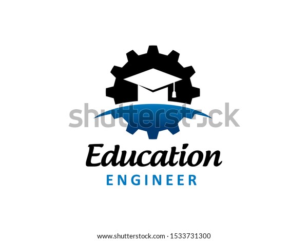 Vektor Stok Engineer Education Logo Symbol Icon Template (Tanpa Royalti ...