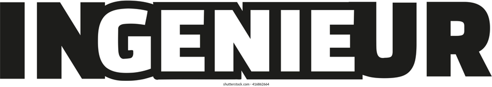 Engineer German Word Genie Stock Vector (Royalty Free) 416862664 ...