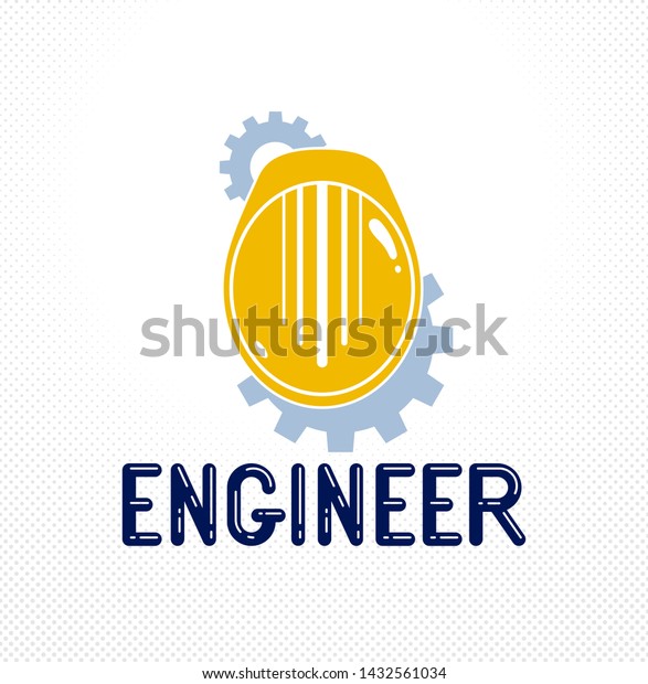 Engineer Logo Icon Yellow Safety Helmet Stock Vector (Royalty Free ...