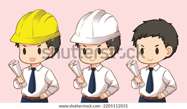 Engineer Man Work Outfit Men Wearing Stock Vector (Royalty Free ...