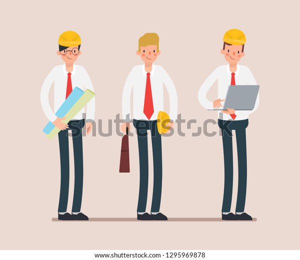 Engineer Mechanics Technician People Worker Teamwork Stock Vector ...