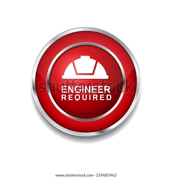 Engineer Red Vector Icon Button Stock Vector (Royalty Free) 239683462 ...
