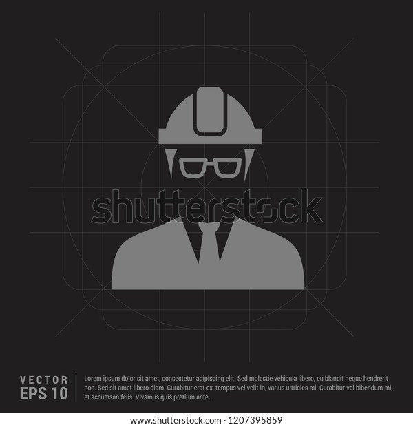 Engineer User Icon Black Creative Background Stock Vector (Royalty Free ...