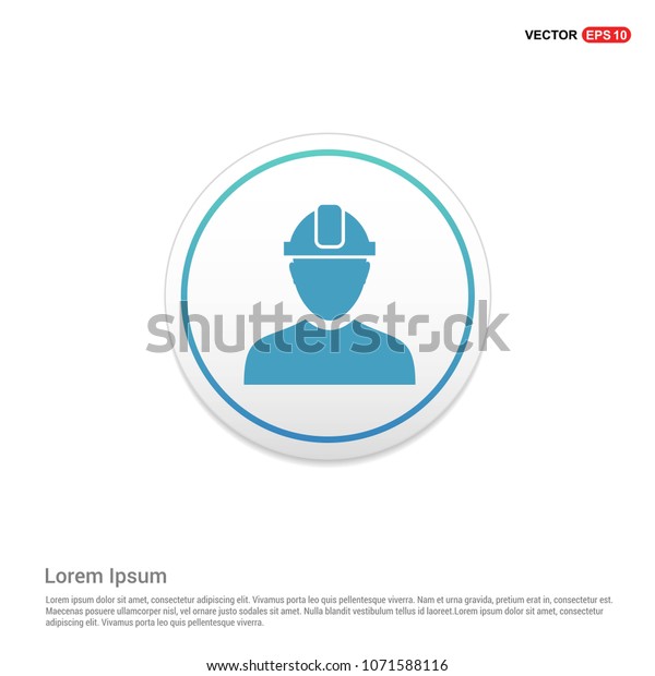 Engineer User Icon Hexa White Background Stock Vector (Royalty Free ...