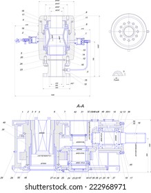 Engineerengineering Drawing Industrial Equipment Vector Format: vector ...