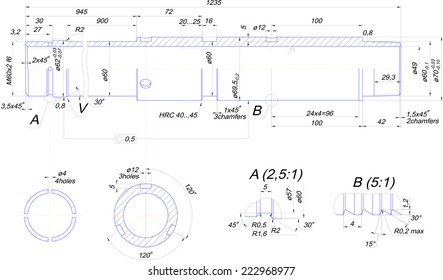 Engineerengineering Drawing Industrial Equipment Vector Format: vector ...