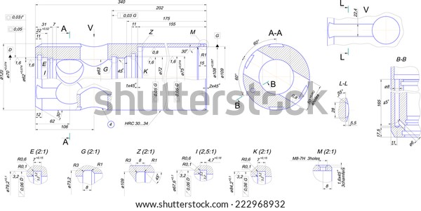 Engineerengineering Drawing Industrial Equipment Vector Format ...