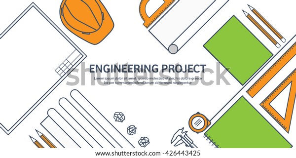 Engineering Architecture Designflat Outline ...
