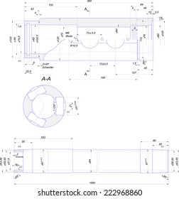 Sketch Different Engineering Elements Hatching Drawing: เวกเตอร์สต็อก ...