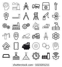 Vektor Stok Engineering Icons Set 36 Editable Outline (Tanpa Royalti ...