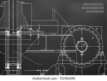 Mechanical Engineering Drawings Vector Engineering Blueprints Stock ...