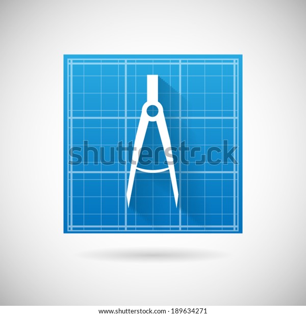 Engineering Planning Symbol Blueprint Compass Divider: vector de stock ...