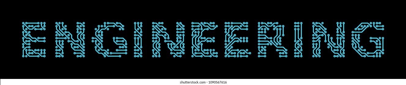 Electronics Sign Circuit Board Style Stock Vector (Royalty Free ...