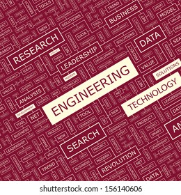 Engineering Word Cloud Illustration Tag Cloud Stock Vector (Royalty ...