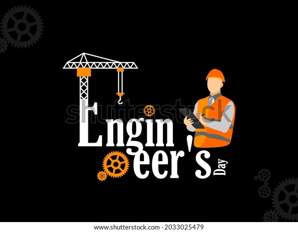 Engineers Day Engineers Day Banner Poster Stock Vector (Royalty Free ...