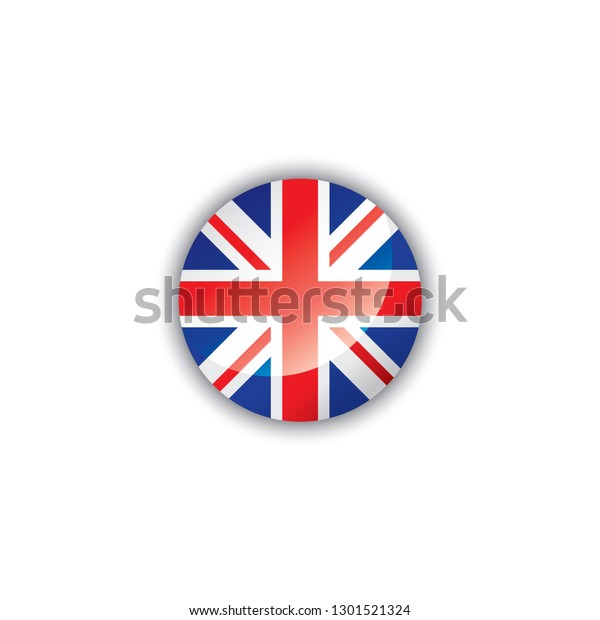 England Flag Round Bright Icon On Stock Vector (Royalty Free) 1301521324