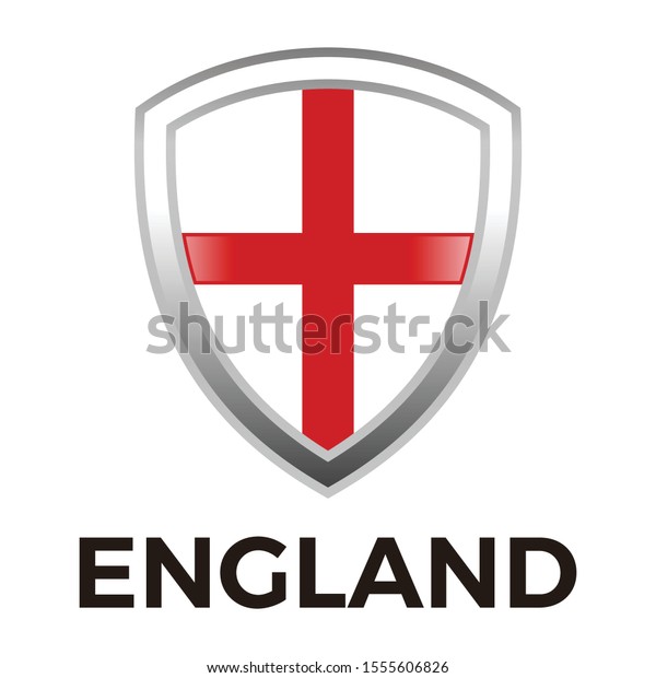 England Flag Shield Logo Icon Vector Stock Vector (Royalty Free ...
