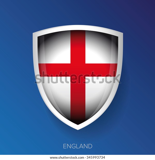 England Flag Shield Vector 스톡 벡터(로열티 프리) 345993734 | Shutterstock