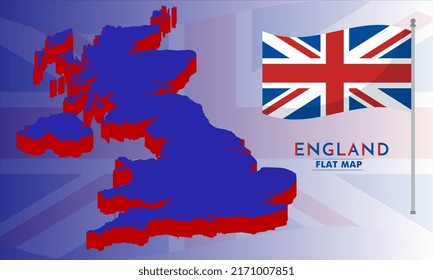 England Map Banner Template 3d Stock Vector (Royalty Free) 2171007851 ...