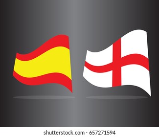 England Spain World Flag Vector Stock Vector (Royalty Free) 657271594 ...