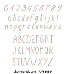 English Alphabet Numbers Shaded Pattern Stock Vector (Royalty Free ...