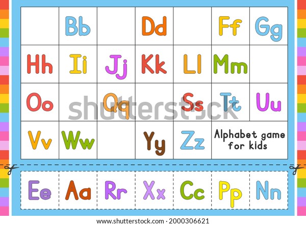English Alphabet Vector Set Bright Color Stock Vector (Royalty Free ...