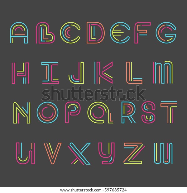 English Alphabet Vector Typography Design Background Stock Vector ...