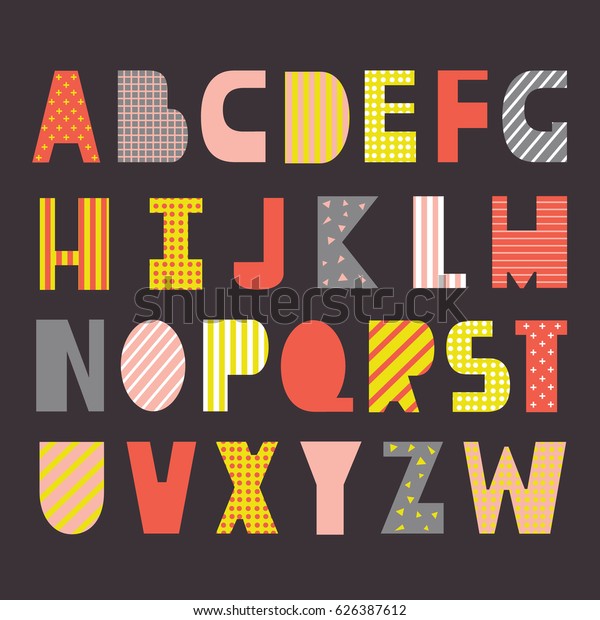 English Alphabet Vector Typography Design Background Stock Vector ...