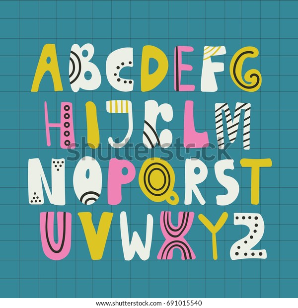 English Alphabet Vector Typography Design Background Stock Vector ...