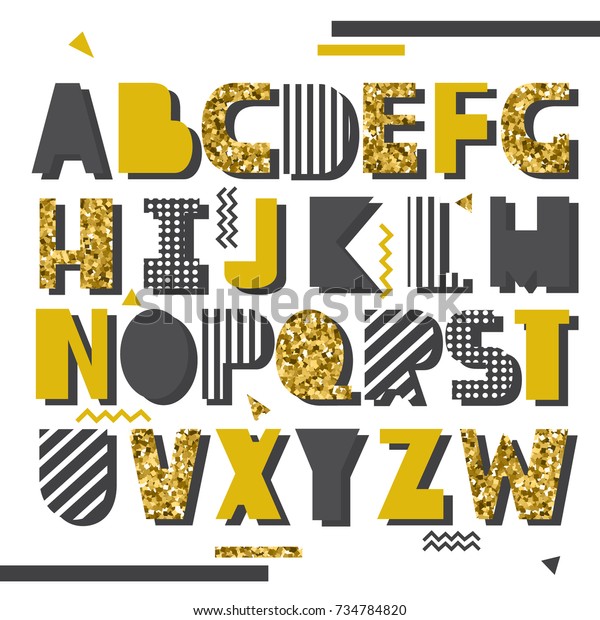 English Alphabet Vector Typography Design Background Stock Vector ...