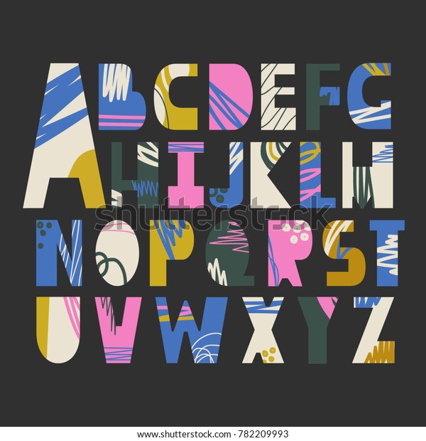 Stock vektor „English Alphabet Vector Typography Design Background ...
