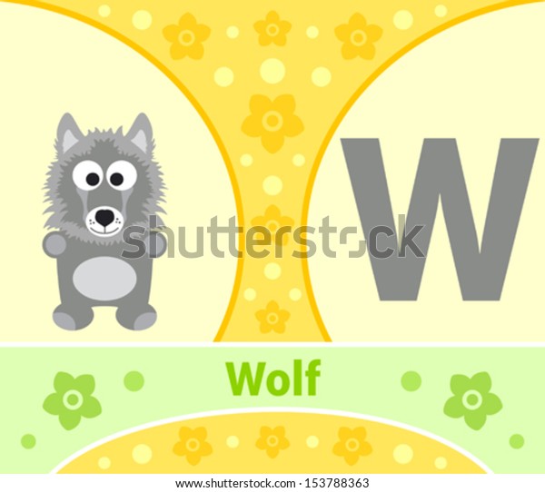 English Alphabet Wolf Stock Vector (Royalty Free) 153788363 | Shutterstock