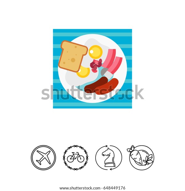 English Breakfast Icon Stock Vector (Royalty Free) 648449176 | Shutterstock