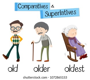 English Grammar Comparatives Superlatives Word Old Stock Vector ... English Grammar Comparatives Superlatives Word Old Stock Vector ...