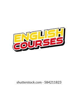 English Courses Stock Vector (Royalty Free) 584211823 | Shutterstock