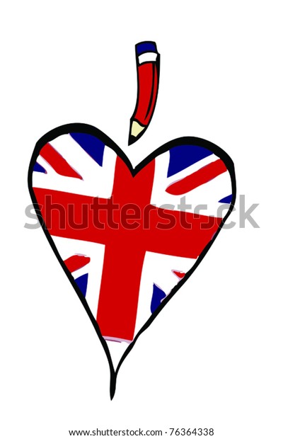 English Heart Stock Vector (Royalty Free) 76364338 | Shutterstock