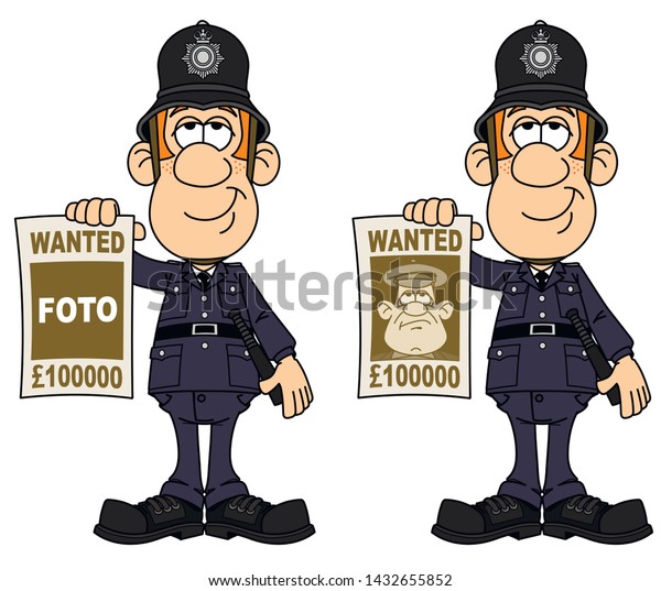 English Historic Policeman Constable Bobby London Stock Vector (Royalty ...