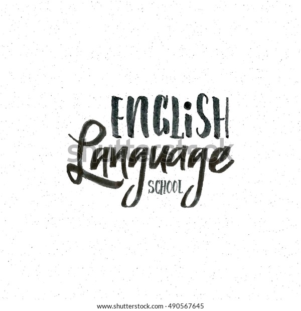 English Language School Badges Labels Elements Stock Vector (Royalty ...