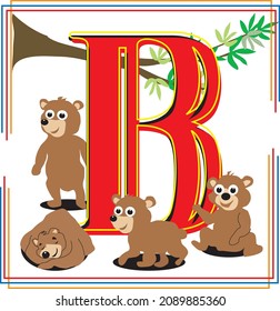 English Letter B Bear Stock Vector (Royalty Free) 2089885360 | Shutterstock