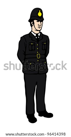 English Policeman Stock Vector (Royalty Free) 96414398 - Shutterstock