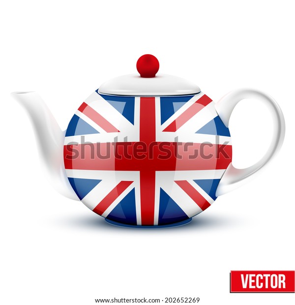English Tea Ceramic Teapot Flag Great Stock Vector (Royalty Free ...