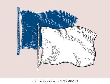 Engraving Flag Vector Illustration Ready Use Stock Vector (Royalty Free ...