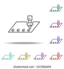 Engraving Icon Elements Laser Multi Color Stock Vector (Royalty Free ...
