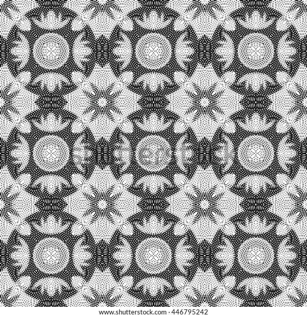 Engraving Seamless Pattern Print Cloth Design Stock Vector (Royalty ...