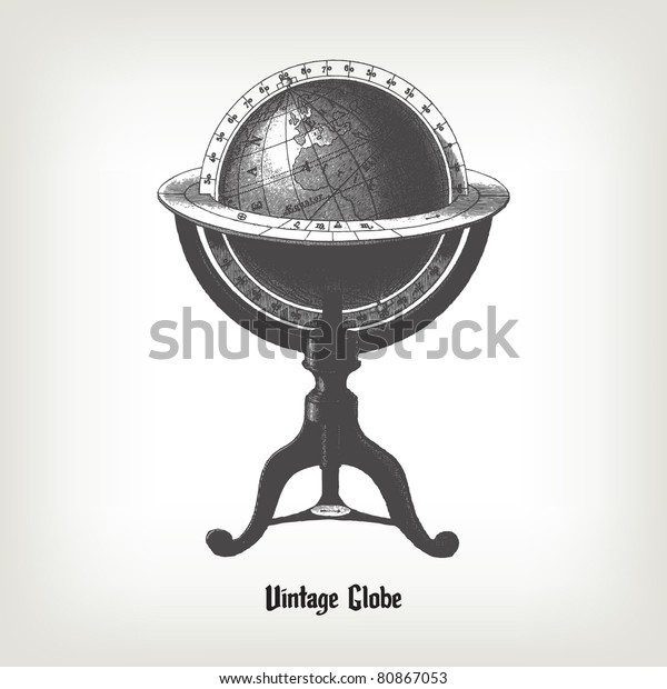 Engraving Vintage Globe Complete Encyclopedia Illustrations Stock ...