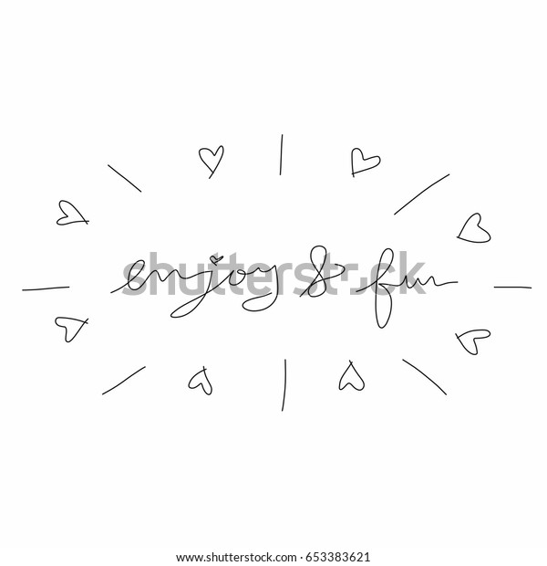 Enjoy Fun Word Lettering Vector Illustration Stock Vector (Royalty Free ...