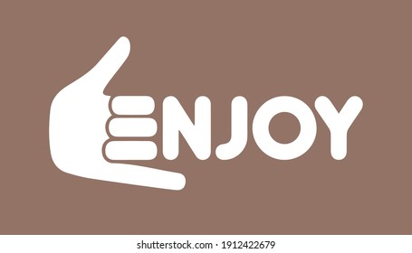 Enjoy Logo On Color Background Stock Vector (Royalty Free) 1912422679 ...