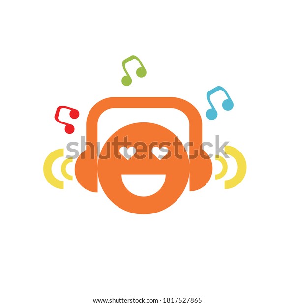 Enjoy Music Icon Vector Sticker Stock Vector (Royalty Free) 1817527865 ...